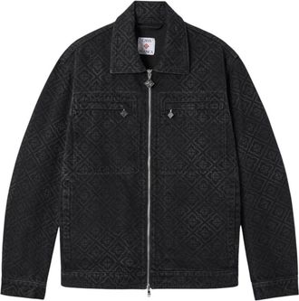Casablanca Veste en jean monogramme - Homme - Vestes - Noir - Taille: XL