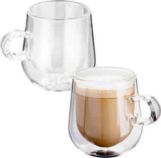 Judge Doppelwandige Kaffeegläser, 2er-Set, 275 ml - Vakuumisolierte Latte Macchiato Gläser, Kaffee Gläser Set, Kunsthandwerklich Gefertigt