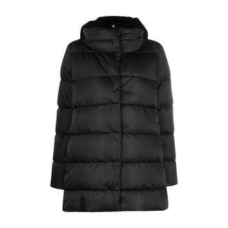 Herno Femme, Vestes, Noir, Taille: 38 FR Manteau &agrave; capuche matelass&eacute; noir