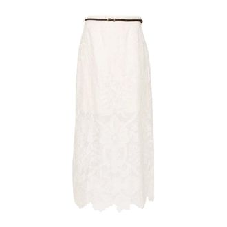 Zimmermann Femme, Jupes, Beige, Taille: 40 FR Ottie Jupe Midi Broderie