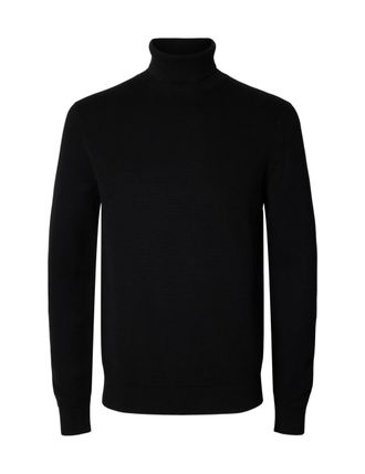 Selected Slhdane Ls Knit Structure Roll Neck Noos