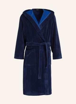 Caw&Ouml; Herren-Bademantel Mit Kapuze blau