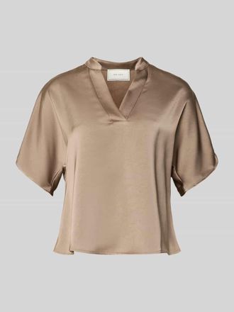 Neo Noir Blusenshirt aus Satin mit V-Ausschnitt Modell Anelle