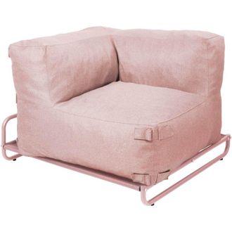 Oviala Fauteuil dangle salon de jardin modulable et structure rose poudr&eacute; - Mixi