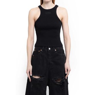 VETEMENTS Femme, Tops, Noir, Taille: 44 FR D&eacute;bardeur de Course Noir &Eacute;dition Limit&eacute;e