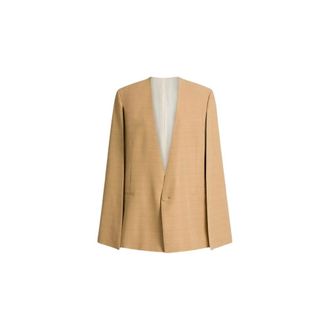 Alberta Ferretti Femme, Vestes, Beige, Taille: 34 FR Veste &agrave; effet Malfil&eacute;