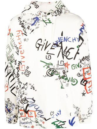 Givenchy hoodie &agrave; imprim&eacute; graffiti - Tons neutres