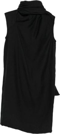 Toteme Robe midi &agrave; foulard - Femme - Robes - Noir - Taille: 36 FR