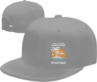 Generic Il Est 17 Heures Partout O&ugrave; Je suis &Agrave; La Retraite Femme Homme Casquette Hip Hop Snapback Strapback Cap Protection Solaire Snapback Chapeau pour Sport 