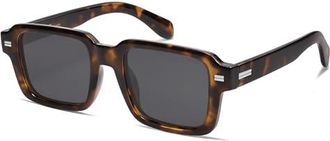 Sojos Rétro Carré Lunettes de soleil polarisées Femmes Hommes Classique Plastique Vintage Rectangulaire Protection UV400 Lunettes de soleil SJ2345