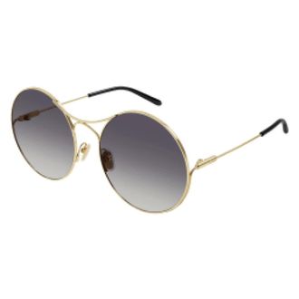 Chlo&eacute; unisex, Accessoires, Jaune, Taille: ONE Size Lunettes de soleil rondes en m&eacute;tal