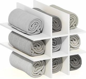 Furinno Cubicle W&uuml;rfel-Einsatz, 9-F&auml;cher Cube Organizer, Regalzubeh&ouml;r, passend f&uuml;r Furinno Triple Thick Cubes und IKEA Kallax, f&uuml;r Aufbewahrung und Organisati