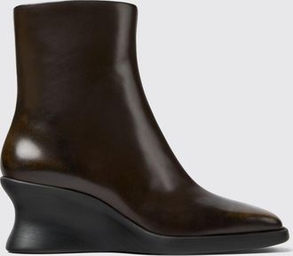 Camper Bottines &agrave; talon compens&eacute; Louise en cuir lisse &agrave; bout carr&eacute;