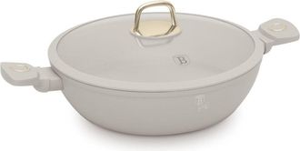 Berlinger Haus Bratpfanne mit Titanbeschichtung und Deckel 30 cm Sahara Collection | Stilvoll und umweltfreundlich