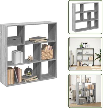 vidaXL Vidaxl - Raumteiler-B&uuml;cherregal Grau Sonoma 102x29x103,5 cm - Raumteiler - Raumtrenner - B&uuml;cherregal - Raumteiler B&uuml;cherregal