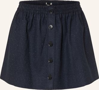Maje Flanellrock Mit Schmucksteinen blau