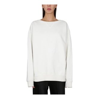 Maison Margiela Logo Embroidery Sweatshirt - - Sweatshirts & Hoodies - Damen - Wei&szlig; - M