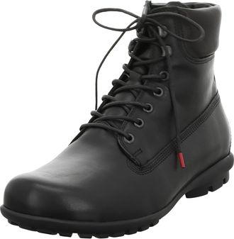 Think Herren Kong chromfrei gegerbte Lammfell Schneestiefel, 0020 SCHWARZ/Kombi, 43.5 EU