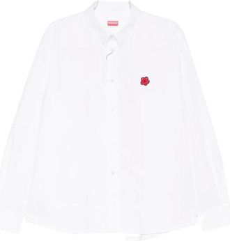 Kenzo Homme, Chemises, Blanc, Taille: M Pop Casual Oxford Shirt