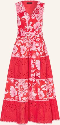 Oui Kleid Mit Lochspitze rot