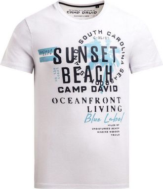 Camp David Rundhalsshirt aus Baumwolle