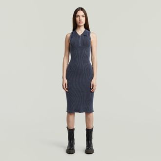 G-Star Slim Knitted Kleid - Dunkelblau - Damen