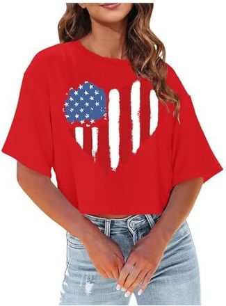 Generic Hauts courts d&eacute;t&eacute; &agrave; manches courtes pour femmes 2025 graphique d&eacute;contract&eacute; coupe ample t-shirts courts mignons pour sortir, demi-chemises basiques, t-