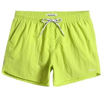 Maamgic Homme Short de Bains Maillot de Bain Garcons Pants Court de Sport S&eacute;chage Rapide Couleur Unie,Vert Fluorescent,XL