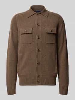 Christian Berg Regular Fit Strickjacke aus Woll-Kaschmir-Mix mit Brusttaschen