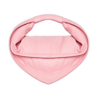 Federico Cina Pinkfarbene Mini-Tasche aus Lammleder mit verst&auml;rktem Griff - - Bags - Damen - Rosa - ONE SIZE
