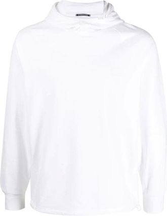 C.P. Company C.p. Company, Homme, Sweatshirts et sweats &agrave; capuche, Blanc, Taille: 2XL Sweat &agrave; capuche Logo-patch &agrave; manches longues