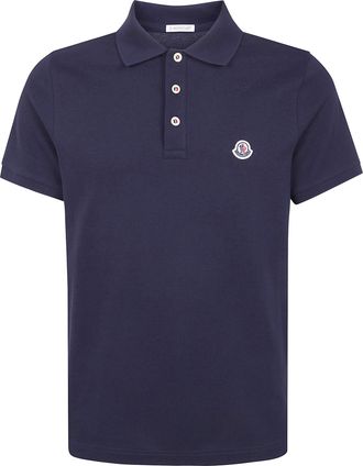 Moncler Short Sleeves Cotton Piquet Polo