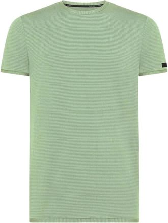 Roberto Ricci Design Rrd, Homme, Tops, Vert, Taille: XL Seersucker-Texture T-Shirt