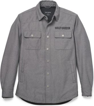 Harley-Davidson Motorradjacke Herren Operative Riding Heather Shirt Motorrad Hemd Biker Jacke Vorgeformte &Auml;rmel. Einstellbare Druckknopfb&uuml;ndchen