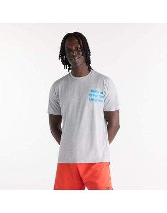 New Balance RC Essential - T-shirt &agrave; imprim&eacute; graphique - Gris sport