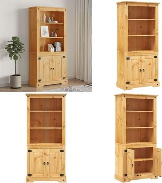 vidaXL Buffetschrank Mexiko-Stil Kiefernholz 80x40x170 cm - Buffetmöbel - Kiefernholz - Landhausmöbel - Mexikanischer Stil - Vintage Möbel - Home & Living