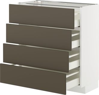 IKEA METOD / MAXIMERA Unterschr., 4 Fronten/4 Schubladen