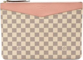 Louis Vuitton pochette City Pouch en toile Damier Azur (2019) - Blanc