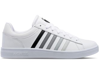 K-Swiss Damen Court Winston Sneaker, White Black Gradient White, 43 EU