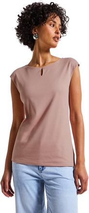 Street One Damen 3227152 Shirt mit Cut-Out, Faded Rose, 42