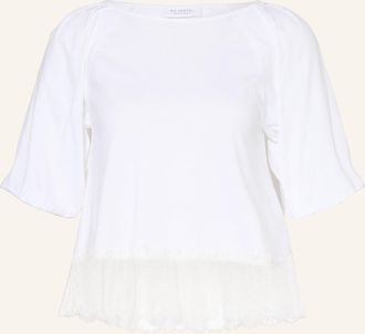 Rich & Royal T-Shirt Mit Spitze weiss