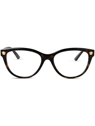 Versace lunettes de vue Medusa Head - Marron