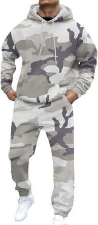 Generic Ensemble Jogging Homme - Surv&ecirc;tement Ensemble Sweats &Agrave; Capuche Et Sport Pantalons Automne Hiver Couleur Unie Gym Jogging Sportswear Tenue De Couple