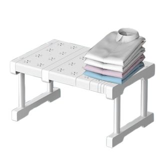 Generico Stapelbare Schrankregale - erweiterbares Schrankregal, Trennwand, verstellbares Mehrzweckregal, platzsparendes Design, einfache Installation f&uuml;r Schr&auml;