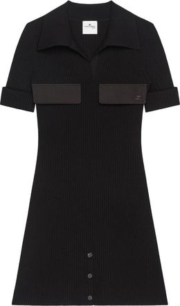 Courr&egrave;ges Robe Au Genou - Noir