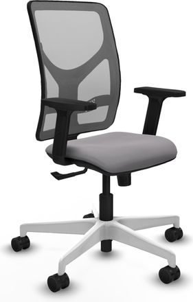 Piqueras y Crespo Schreibtischstuhl, grau, mit 2D-Armlehnen, h&ouml;henverstellbare Lendenwirbelst&uuml;tze, ausgestattet mit 3 Positionen und Schneideschaum, mit Rollen von 65 m
