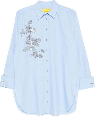 Marques Almeida Hemd mit Paillettenstickerei - Schwarz