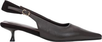 Estro & Luminara Femme, Chaussures, Brun, Taille: 38 EU Escarpins Slingback &agrave; Talon Entonnoir