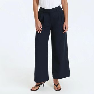 La Redoute Collections Pantalon Raccourci Large &Agrave; Pinces