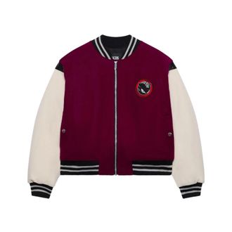 GCDS Rote Gestreifte Rei&szlig;verschluss Oberbekleidung - - Jackets - Damen - Mehrfarbig - 3XL